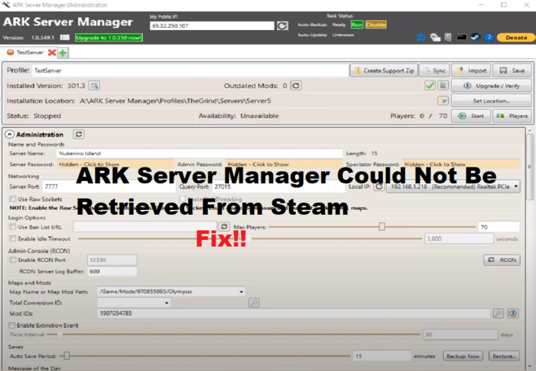 3 Ways To Fix ARK Server Manager Mod Details Could Not Be Retrieved ...
